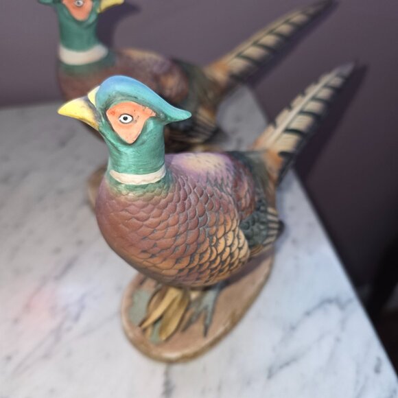 Lefton China | Accents | Vintage Lefton Japan Pheasant Figurines Pair ...